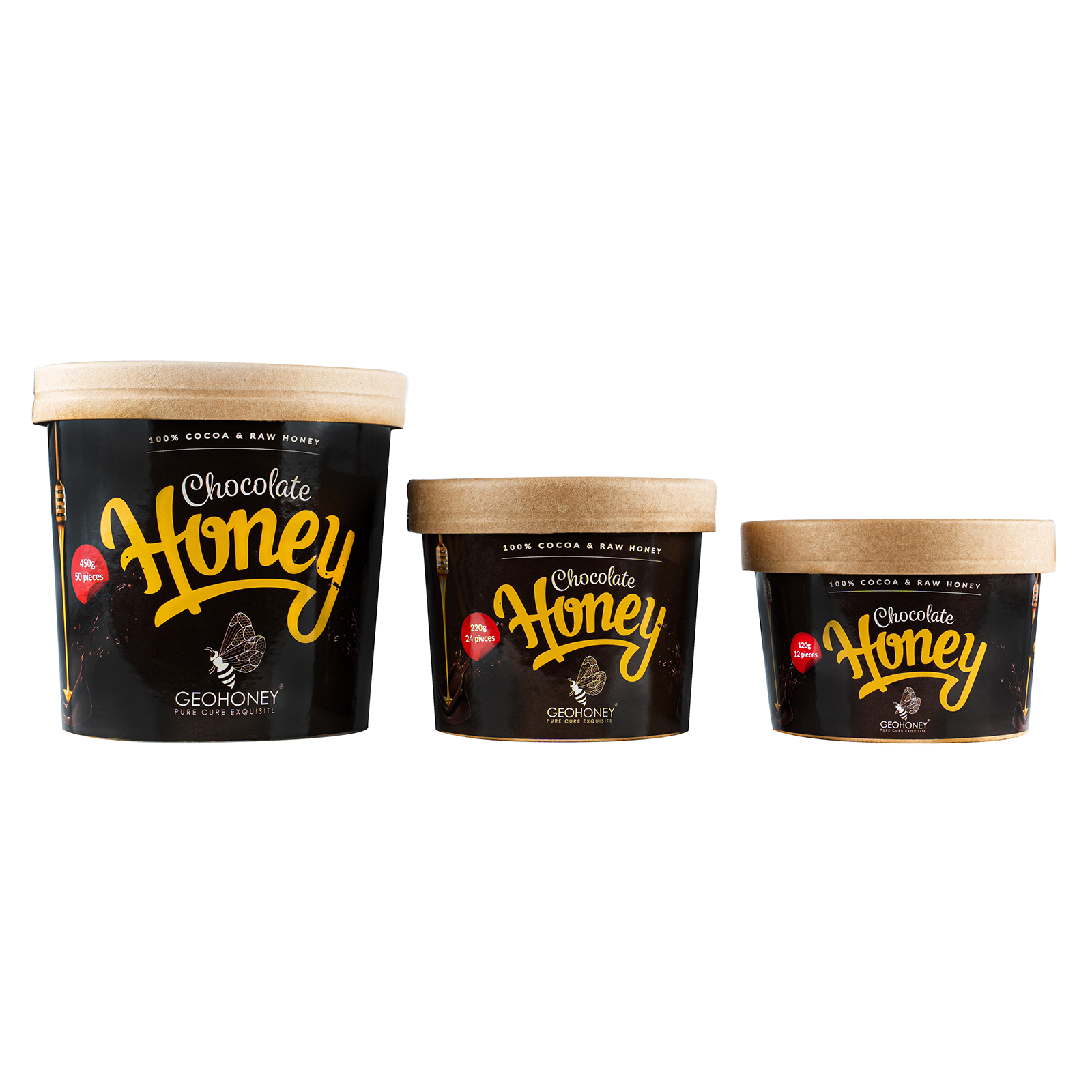 Assorted Dark Honey Chocolate - 450gm (50Pcs) | Geohoney